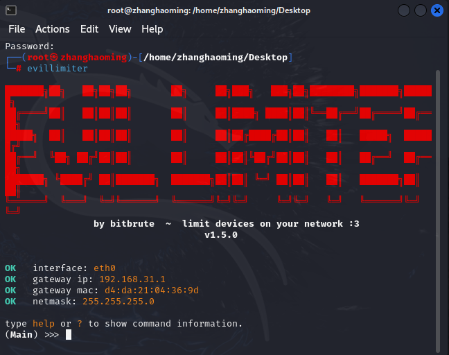 evillimiter工具使用 | Cam3l1ia